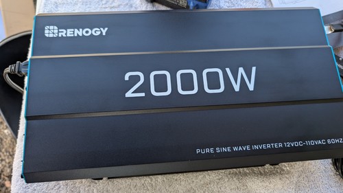 Renogy 2000W Pure Sine Wave Inverter 12V DC to 120V AC Converter Remote ...