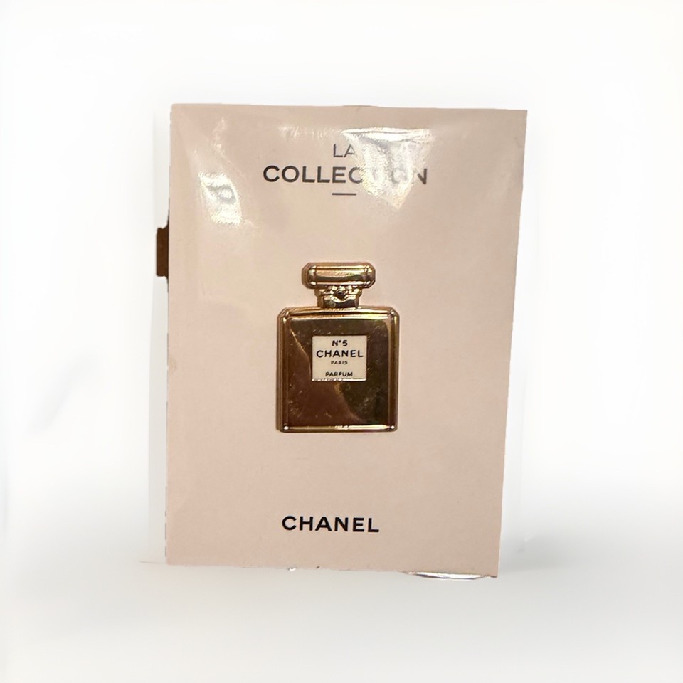 CHANEL No 5 Perfume Bottle Pin Brooch Gold Tone La Collection Badge New ...