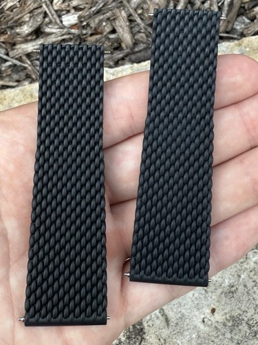 Unworn Breitling Black Mesh Rubber Strap 24-20 mm 256S Deploy Aero ...