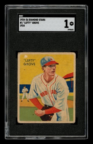 1934-36 Diamond Stars Set-Break # 1 - Lefty Grove SGC 1 PR | eBay