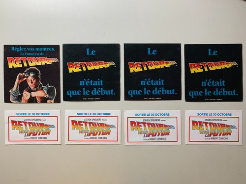 LOT 8 STICKERS VINTAGE - RETOUR VERS LE FUTUR SPIELBERG ZEMECKIS 1989 ...
