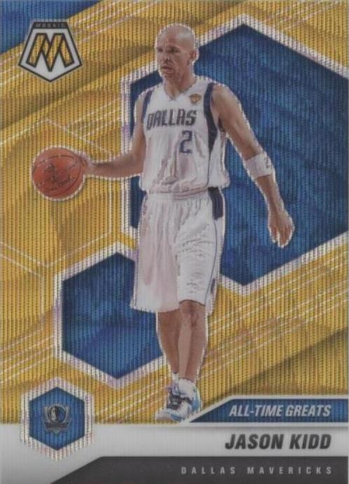 2020-21 Panini Mosaic - All-Time Greats Jason Kidd #294 Gold Wave ...