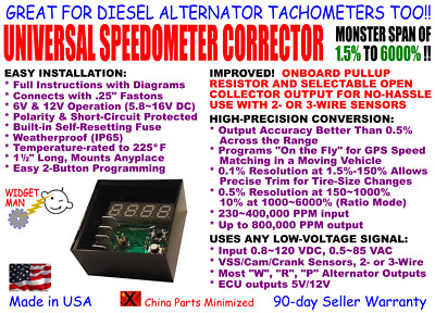 UNIVERSAL SPEEDO SPEEDOMETER CORRECTOR CALIBRATOR, 1.5% to 6000%, 2 ...