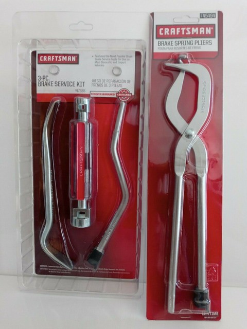 Craftsman Drum Brake Adjusting and Spring Tools 3 PC Service Kit ...