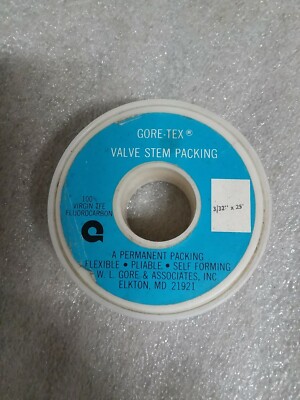Gore-Tex Valve Stem Packing 3/32" x 25' - 100% Virgin TFE | eBay