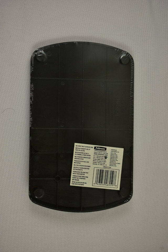 Fellowes Wrist Support with Microban Protection Graphite/Blue CRC91754 ...