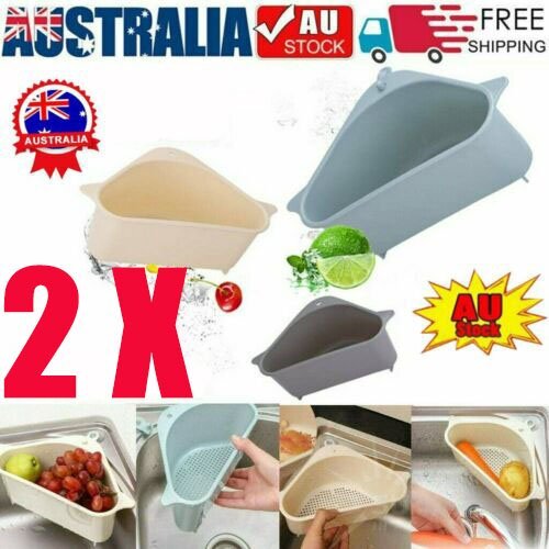 2PC Sink Drain FiltVN Basket Strainer Shelf Storage Rack Sponge Holder ...