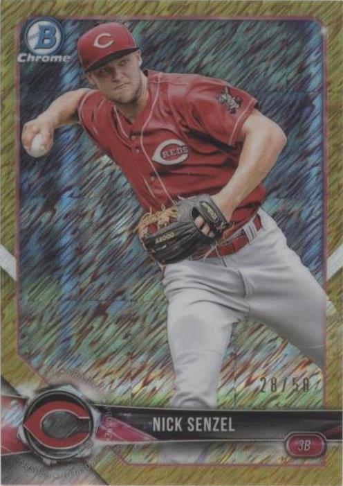 2018 Bowman - Chrome Prospects Nick Senzel #BCP120 Gold Shimmer ...