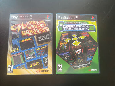 Midway Arcade Treasures 1 & 2 LOT (Sony PlayStation 2 PS2) CIB w ...