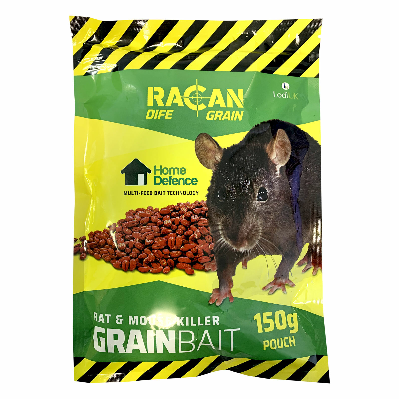 Racan Dife Rat & Mouse Killer Grain Bait 150g Rodent Poison Pouch Multi ...