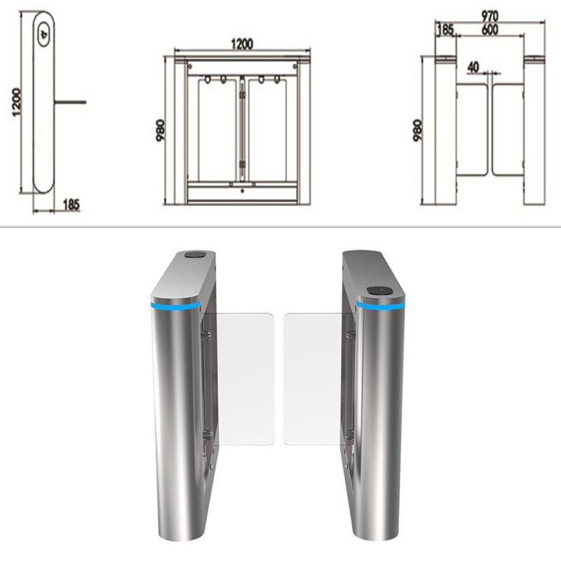 Access Control Auto Swing Gate Stainless Safety Door Turnstile ...
