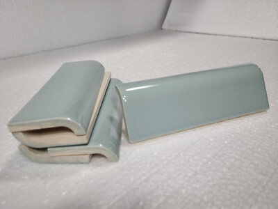 Seafoam Green Ceramic Tile Mud Cap Backsplash Subway Mudcap Mid Century ...