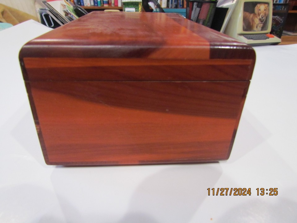 Vtg Lane Mini Cedar Chest Keepsake Box w/key Lock H&M Distributors ...
