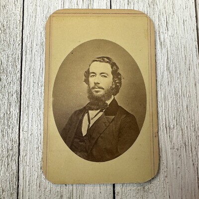 Baltimore,MD Antique CDV Photo Handsome Victorian Man Thick Wavy Hair ...