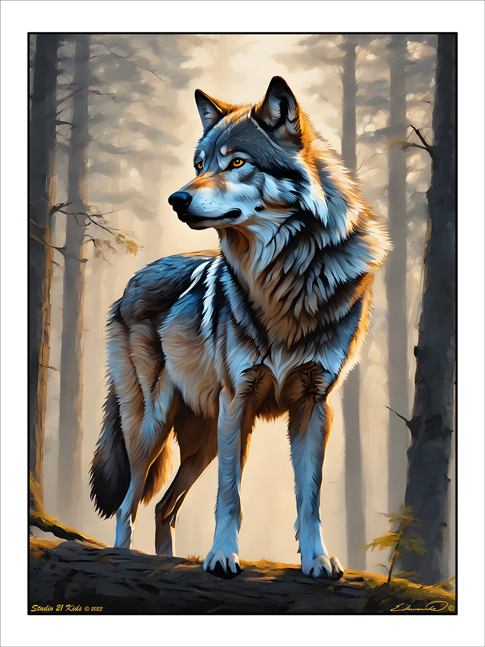 Gray Wolf Print, Poster, Woodland Creatures Wall Art, Animal Decor | eBay