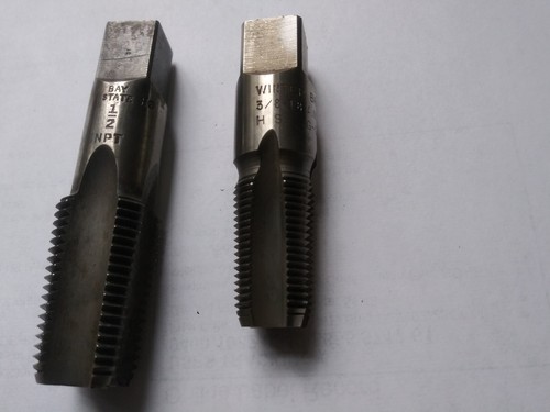 1/2" 3/8" inch npt tap HSS carbon steel USA | eBay