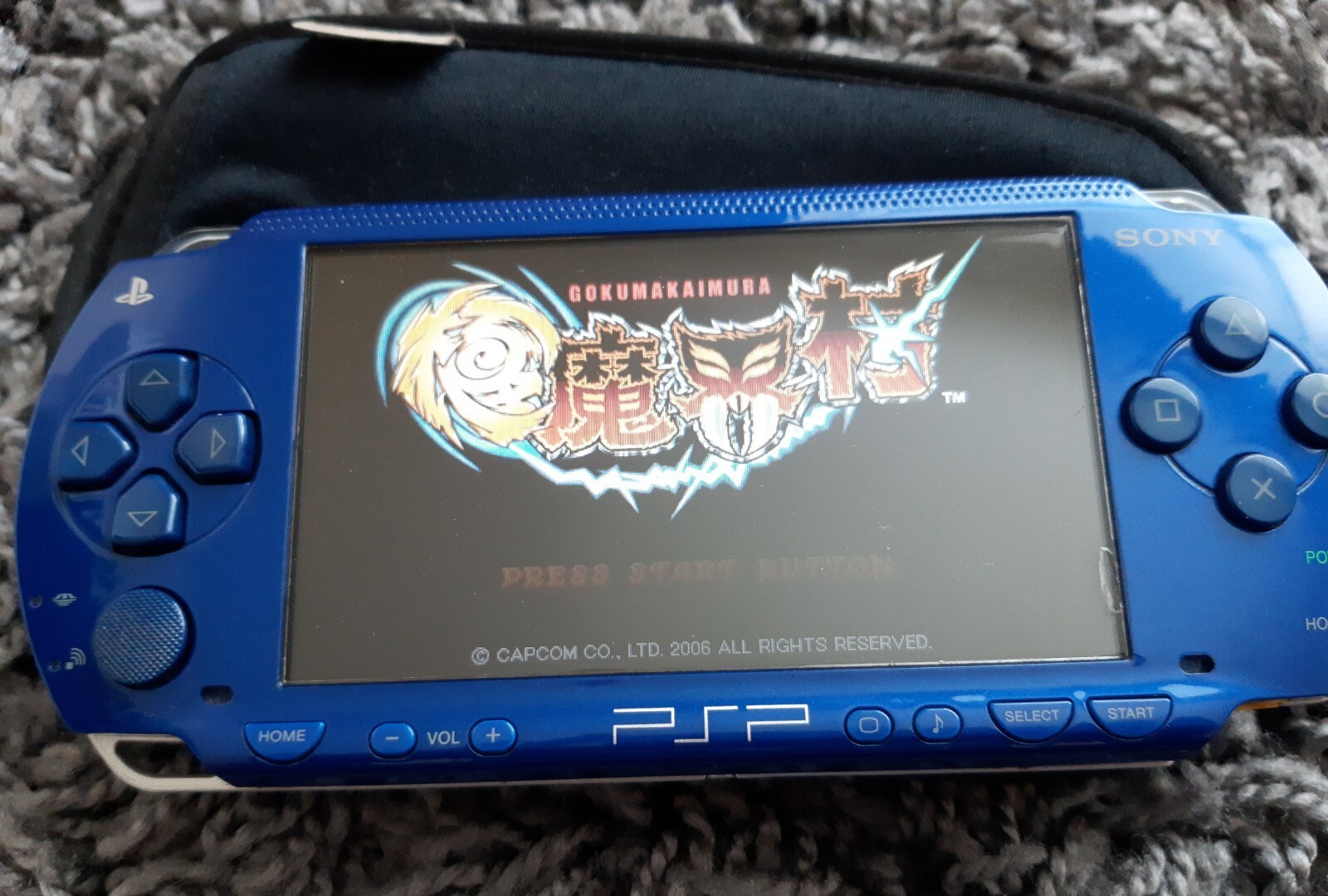 Japanese Sony PSP Metallic Blue with Goku Makaimura by Capcom Ghouls ...