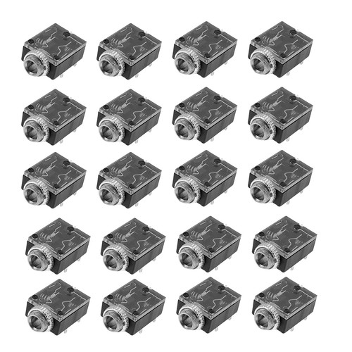 20 Pcs 5 Pin 3.5mm Audio Mono Jack Socket PCB Panel Mount for Headphone ...