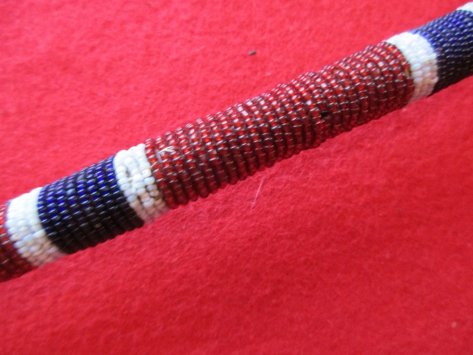 NATIVE AMERICAN BUFFALO HORN DANCE WAND, DANCE STICK, WAR CLUB, DU-0822 ...