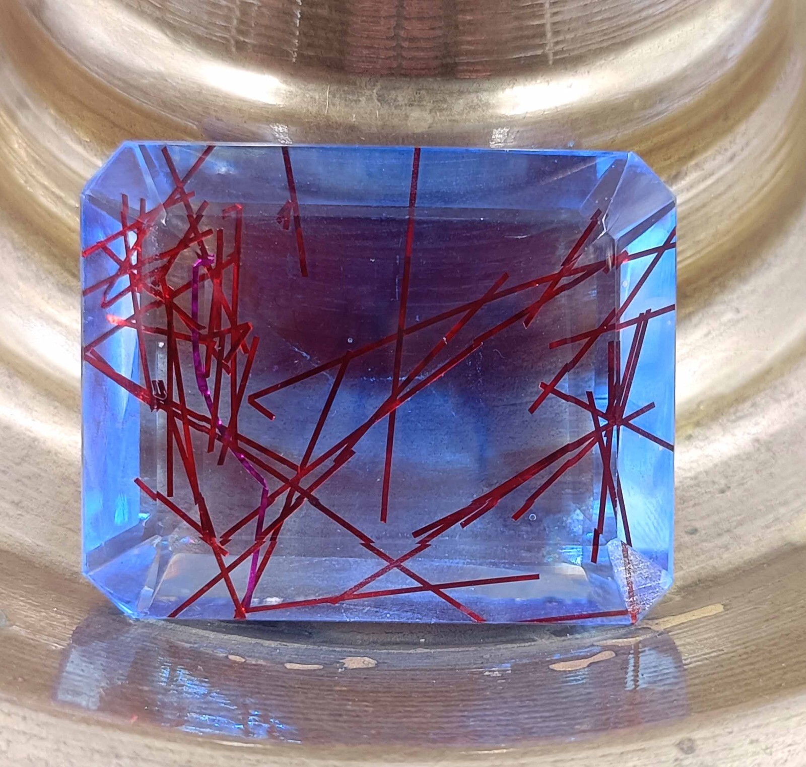 130-140 Ct Top Big Sale Bi-Color Quartz Emerald Cut EGL Certified ...