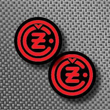 2x CZ Black/Red 3" Fuel Tank Sticker Vintage Gas Tank Decals Motocross ...