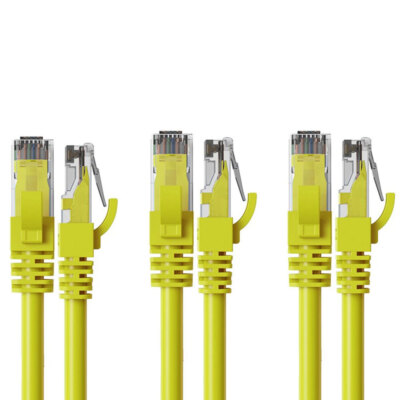 3x Cruxtec Cat6 Ethernet Cable f/10BASE-T/100BASE-T/1000BASE-T Ethernet ...