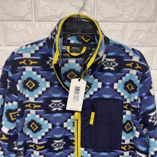 Wesc Moritz Aztec AOP Polar Fleece Full Zip Jacket Unisex Large NWT ...