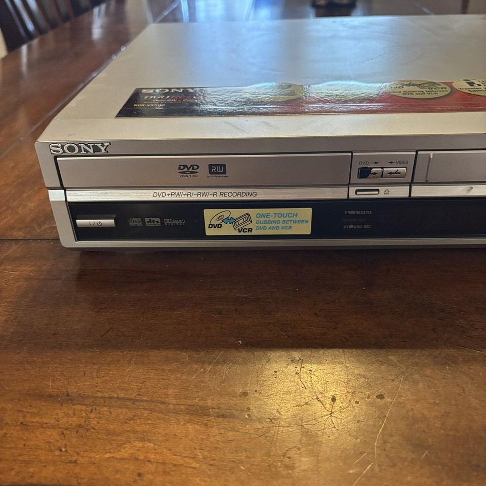 Sony DVD VCR Combo Player RDR-VX500 Silver 4 Head VHS One Touch Dubbing ...