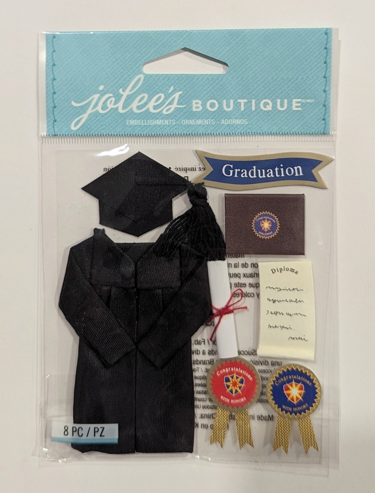 Jolee's Graduation Scrapbooking Stickers Black Cap & Gown Diploma | eBay