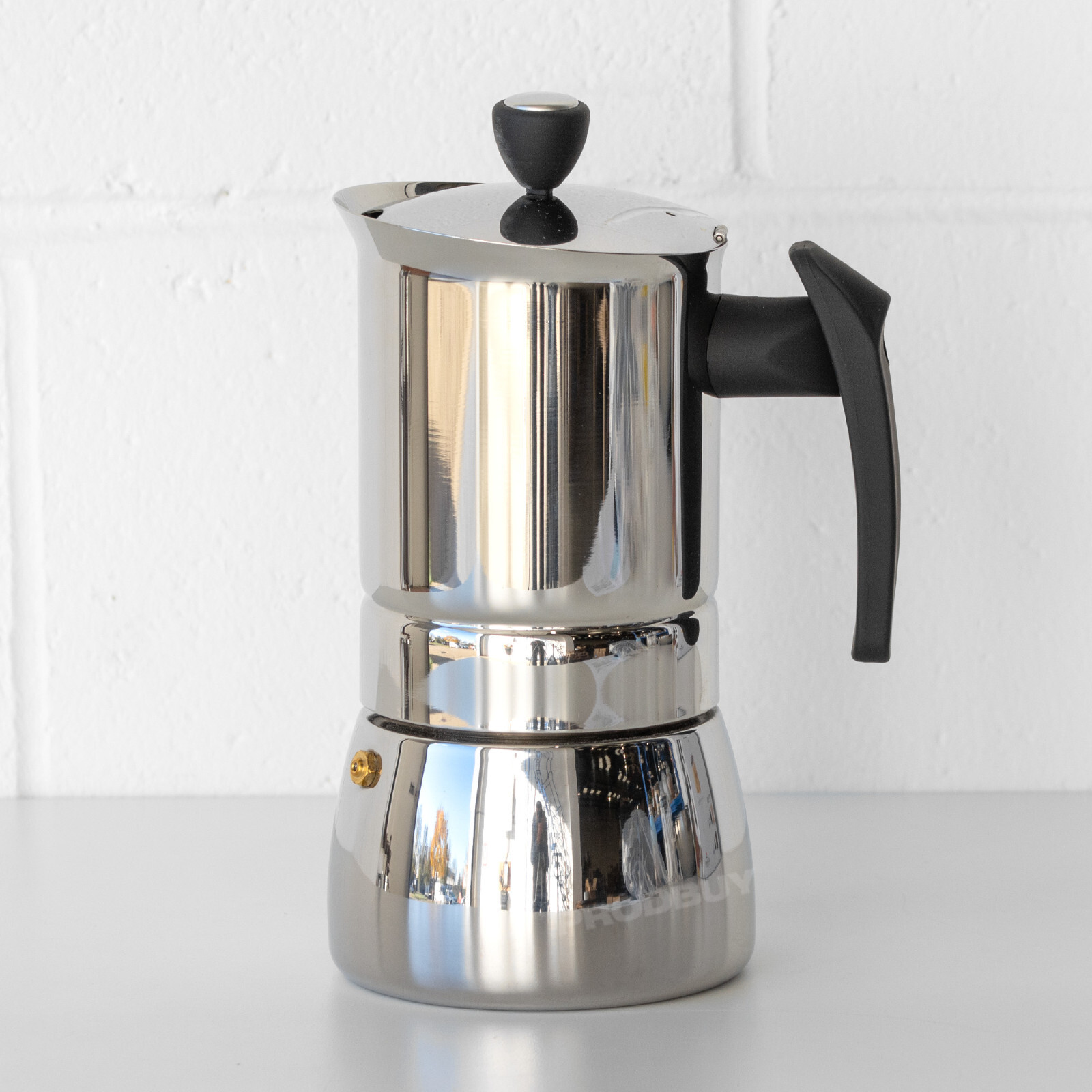 Stove Top Italian Cafetiere 360ml 9 Cup Stainless Steel Cafe Coffee ...