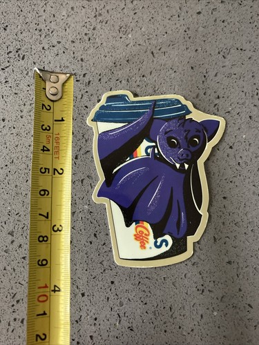 DUTCH Bros BROTHERS Coffee PURPLE Bat CUP GLOW In DARK 2021 STICKER ...