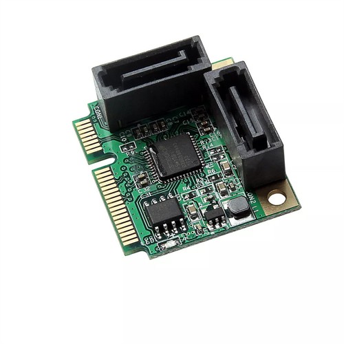 SATA 6G 2-Port Mini PCI Express Controller Card PCI-E To SATA3.0 Cable ...