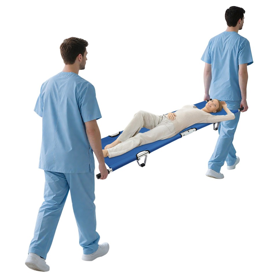 Portable Foldable Stretcher, No Assembly, 159kg Load, Emergency Rescue ...