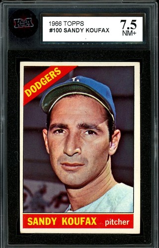 1966 TOPPS Baseball MLB #100 SANDY KOUFAX HOF KSA 7.5 NM + L A Dodgers ...