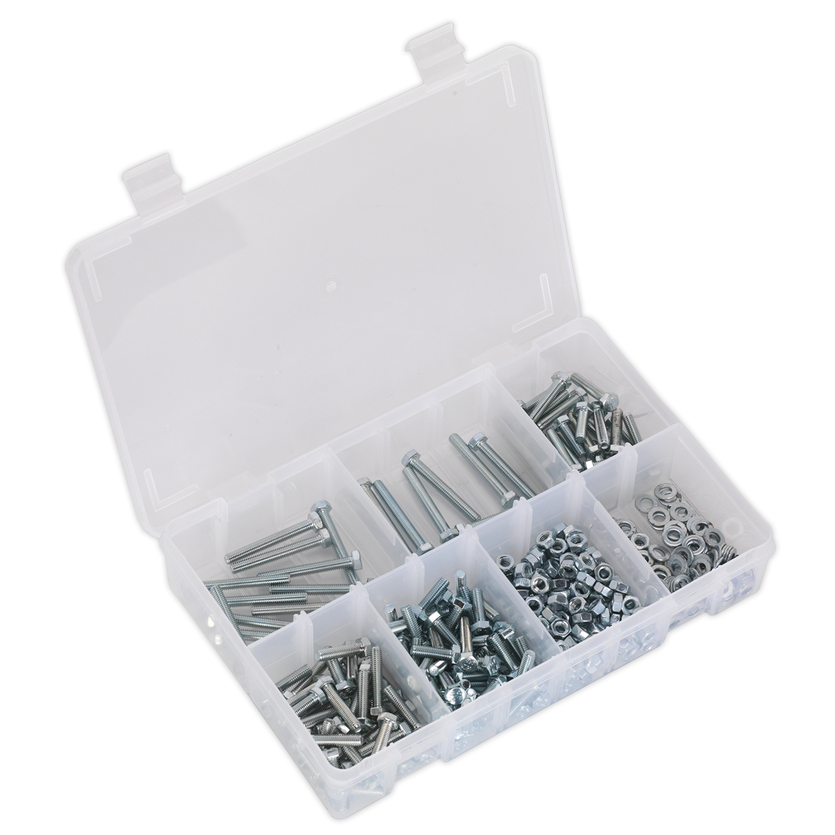 Setscrew, Nut & Washer Assortment 444pc High Tensile M5 Metric - Sealey ...