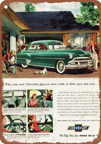 METAL SIGN - 1952 Chevrolet Vintage Ad 10 - Old Retro Rusty Look | eBay