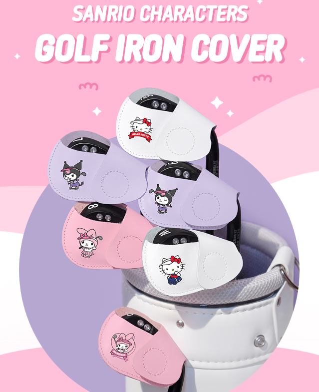 Sanrio Golf Club Iron Cover Set Hello Kitty My Melody Kurumi 8 Piece ...