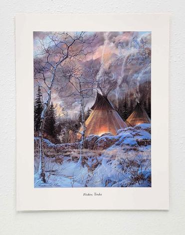 Wakan Tanka Julie Kramer Cole Art Print Tipi Buffalo Native American ...