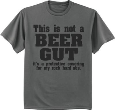 Beer Gut Funny Beer Belly T-shirt Mens Graphic Tee | eBay