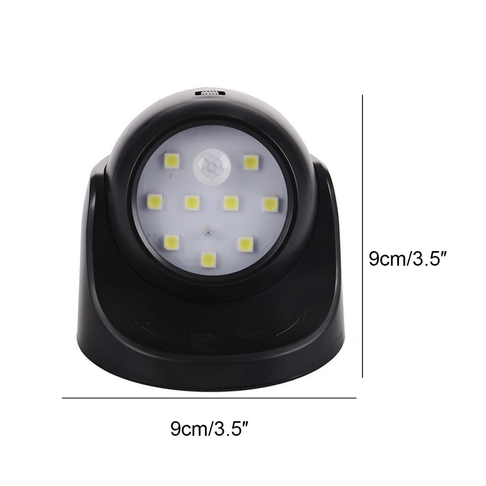 360° Battery Power Motion Sensor Security PIR LED Light Garden | eBay UK
