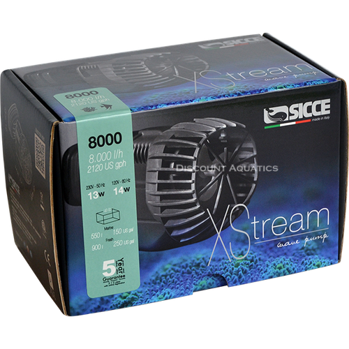 Sicce Xstream Pump Wave Maker Powerhead Marine Reef Aquarium 3500-8000 ...
