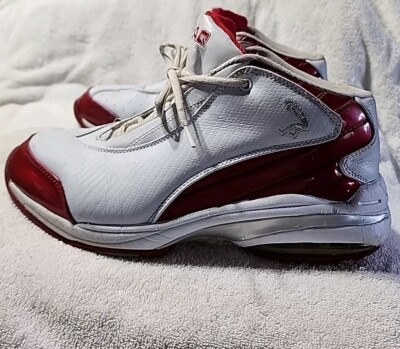 Shaq Bankshot Basketball Shoes White+Shiny Red Men Size 11 Shaquille O ...