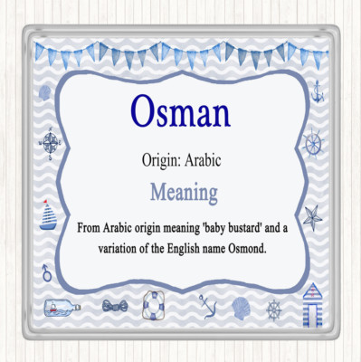 Osman Name Meaning Drinks Mat Coaster Nautical | eBay UK