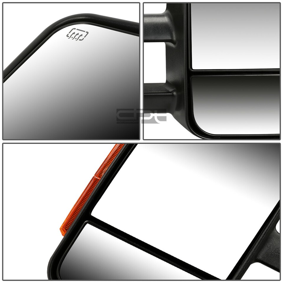 Fit 03-07 Gm Gmt800 Power+Heated+Led Signal Light Rear View Towing ...