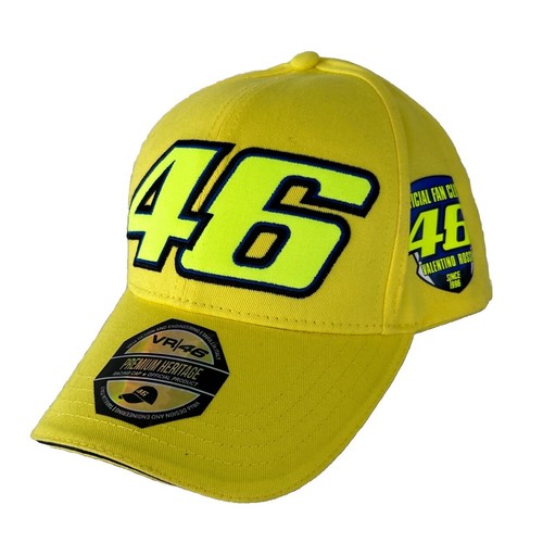 Valentino Rossi VR46 Yellow Cap Hat Snap Back Official Fan Club Premium ...