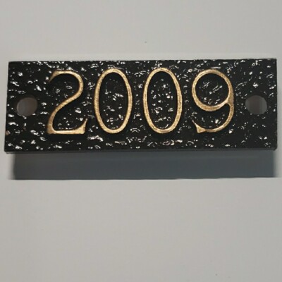 2009 Headstone Monument Date Plates Cast Bronze 1" x 3" Replacement ...