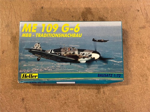 Vintage Heller Model Kit 1/72 Scale ME 109 G-6 Plastic Aircraft ...