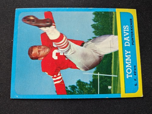 1963 Topps Football Card # 138 Tommy Davis - San Francisco 49ers (EX ...