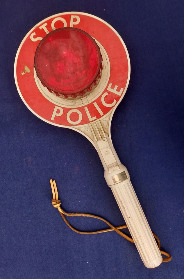 Vintage Military Police Stop Sign Battery Operated Display Prop, Land ...