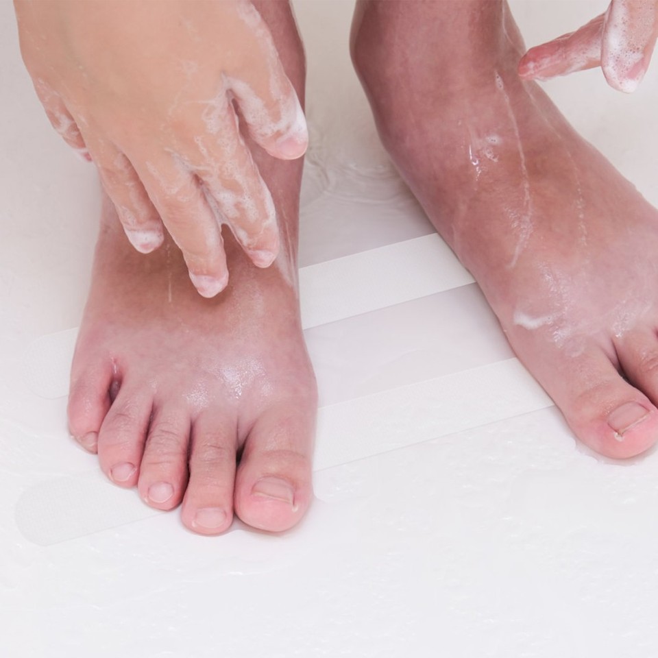 12 Pcs Bath Stickers Self Adhesive Bathroom Bathtub Strips Non-slip ...